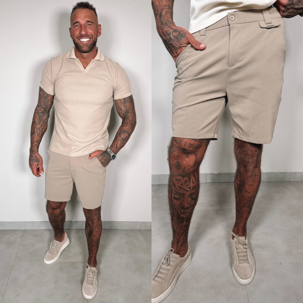 Stretch Chino Short - camel - Manilo