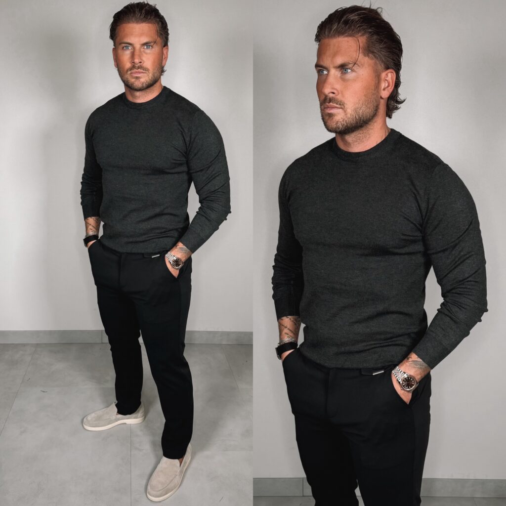 Basic Knit Sweater - Stone - Manilo